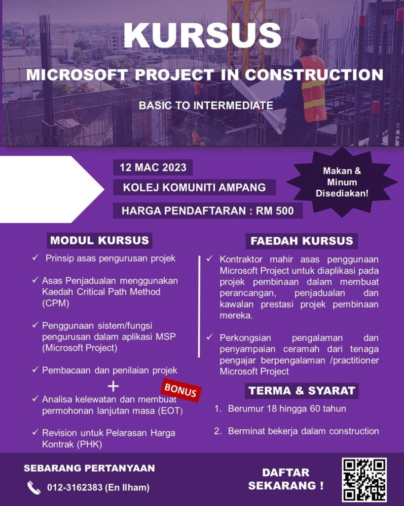 KURSUS MICROSOFT PROJECT IN CONSTRUCTION – IO Engineering Service